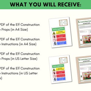 Printable Elf Construction Site Props, Christmas Elf Builder Props, Easy Elf Ideas, Funny ...