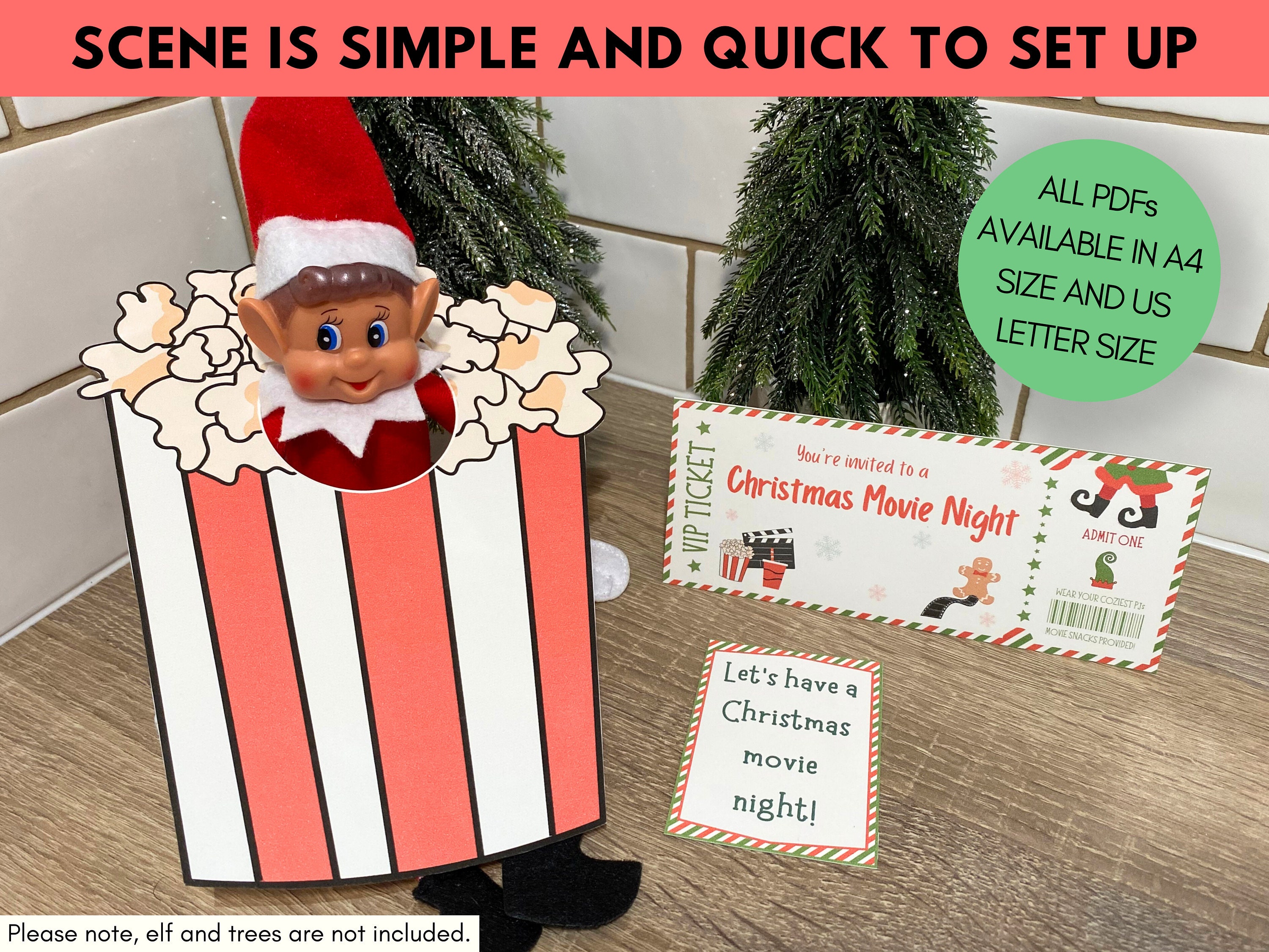 Printable Elf Movie Night Props, Elf Film Night Scene, Christmas Elf ...