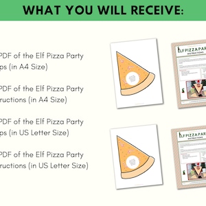 Printable Elf Pizza Party Props, Elf Pizza Night Scene, Christmas Elf ...