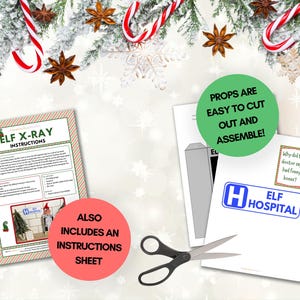 Printable Elf X-ray Props, Christmas Elf Doctor Scene, Xmas Elf ...