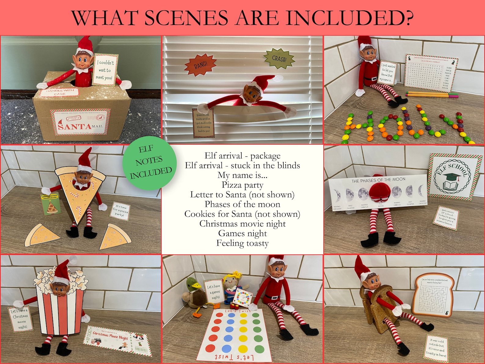 Printable Elf Kit, 30 Christmas Elf Ideas, Downloadable Elf Props ...