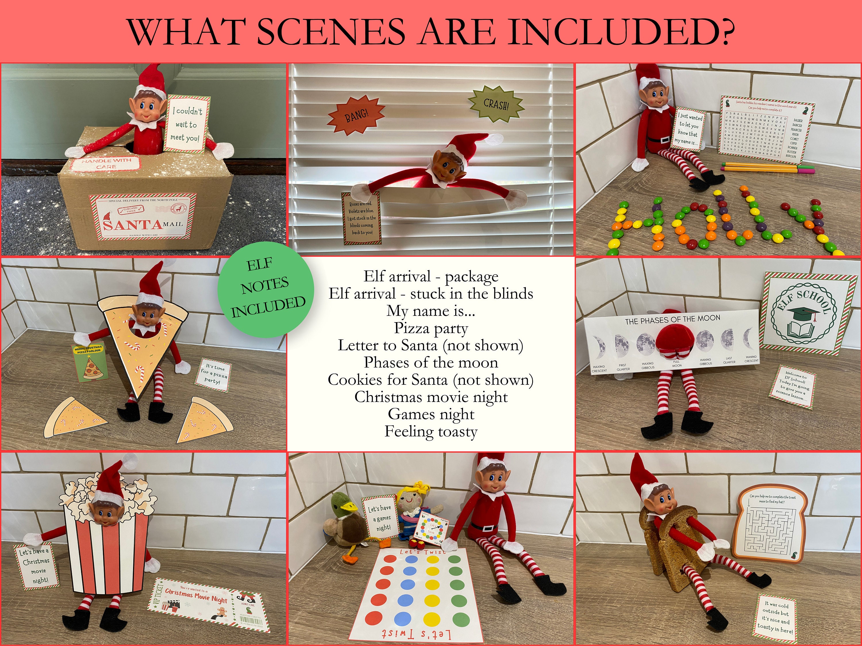 Printable Elf Kit, 30 Christmas Elf Ideas, Downloadable Elf Props ...