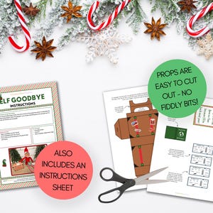 Printable Elf Goodbye Props, Christmas Elf Vacation, Elf Suitcase and ...