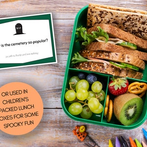 40 Halloween Joke Cards Printable, Funny Halloween Lunch Box Jokes ...