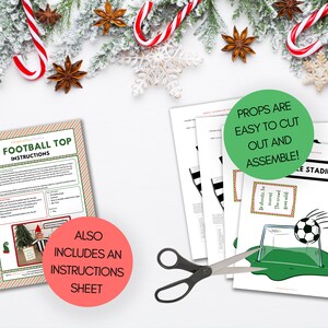 Printable Elf Black and White Striped Football Top Prop, Christmas Elf ...