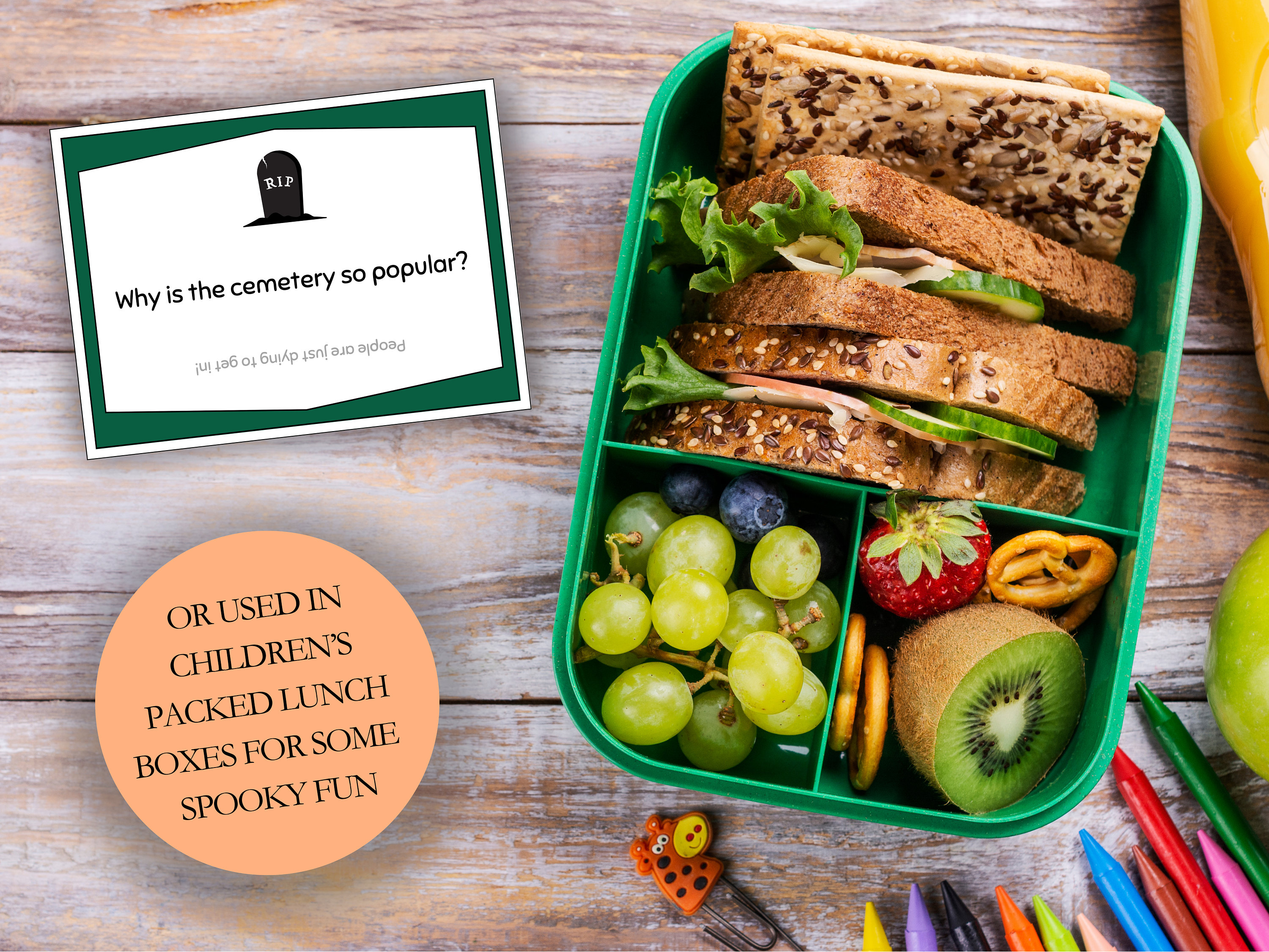 40 Halloween Joke Cards Printable Funny Halloween Lunch Box - Etsy