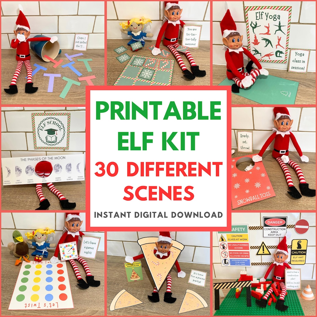 Printable Elf Kit, 30 Christmas Elf Ideas, Downloadable Elf Props ...