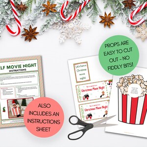 Printable Elf Movie Night Props, Elf Film Night Scene, Christmas Elf ...