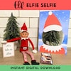 Printable Elf Let's Take an Elfie Props, Christmas Elf Selfie Scene ...