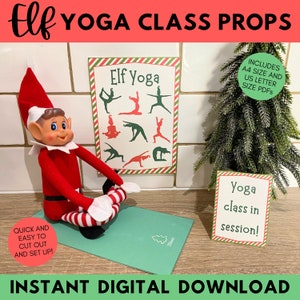 Printable Elf Yoga Class Props, Funny Elf Ideas, Easy Elf Ideas ...