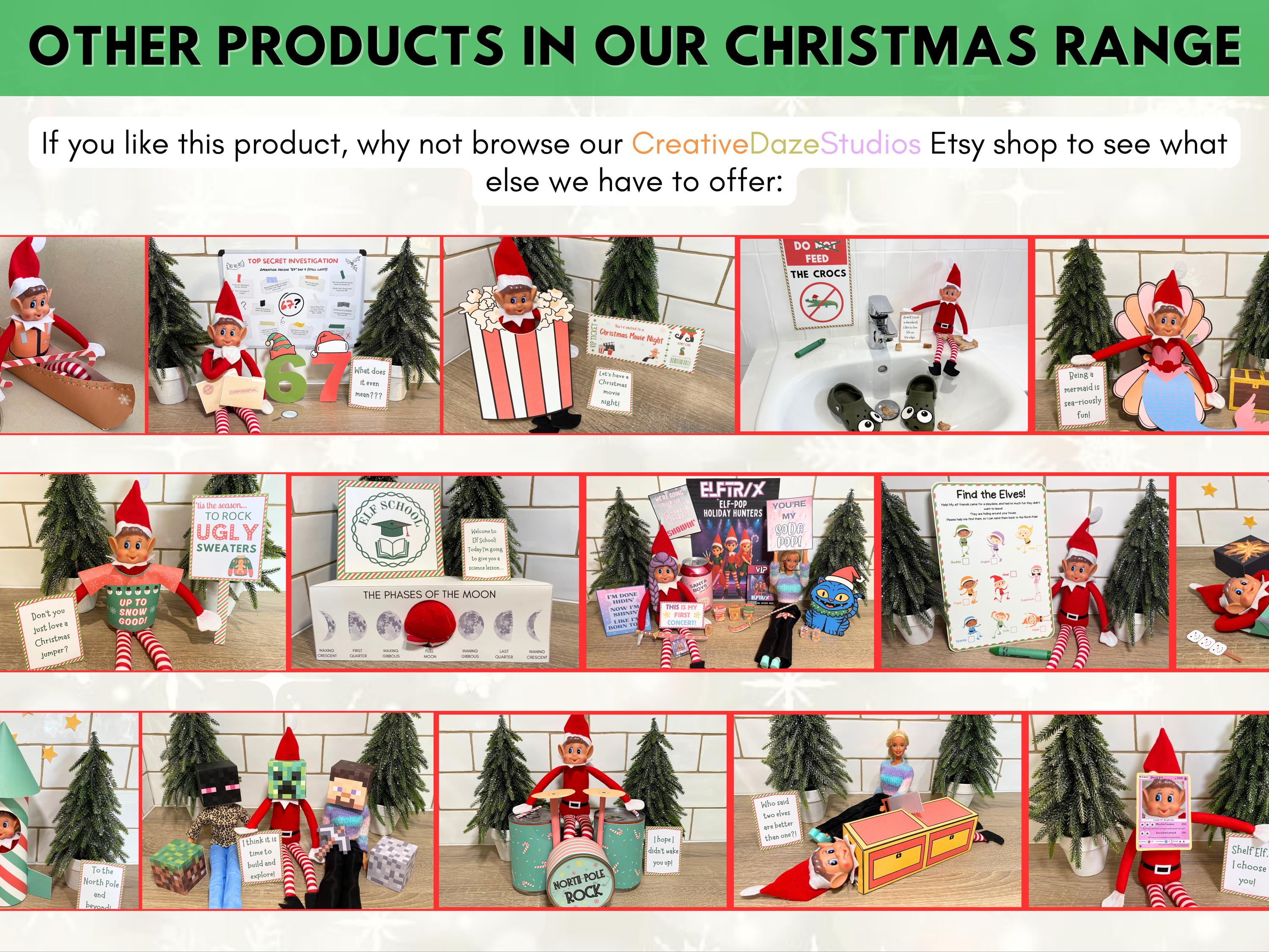Printable Elf Music School Props, Elf Guitar and Keyboard, Christmas ...
