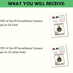 Printable Elf Surveillance Cam Set, Christmas Elf Cam PDF, This House ...