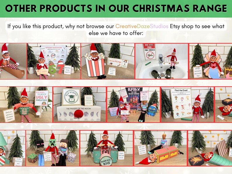 Printable Elf Construction Site Props, Christmas Elf Builder Props ...