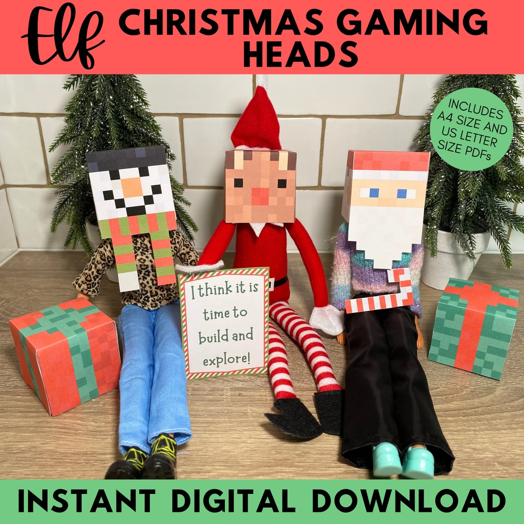 Printable Elf Christmas Video Game Heads Props, Printable Elf Props ...