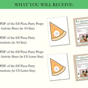 Printable Elf Pizza Party Props, Elf Pizza Night Scene, Christmas Elf ...