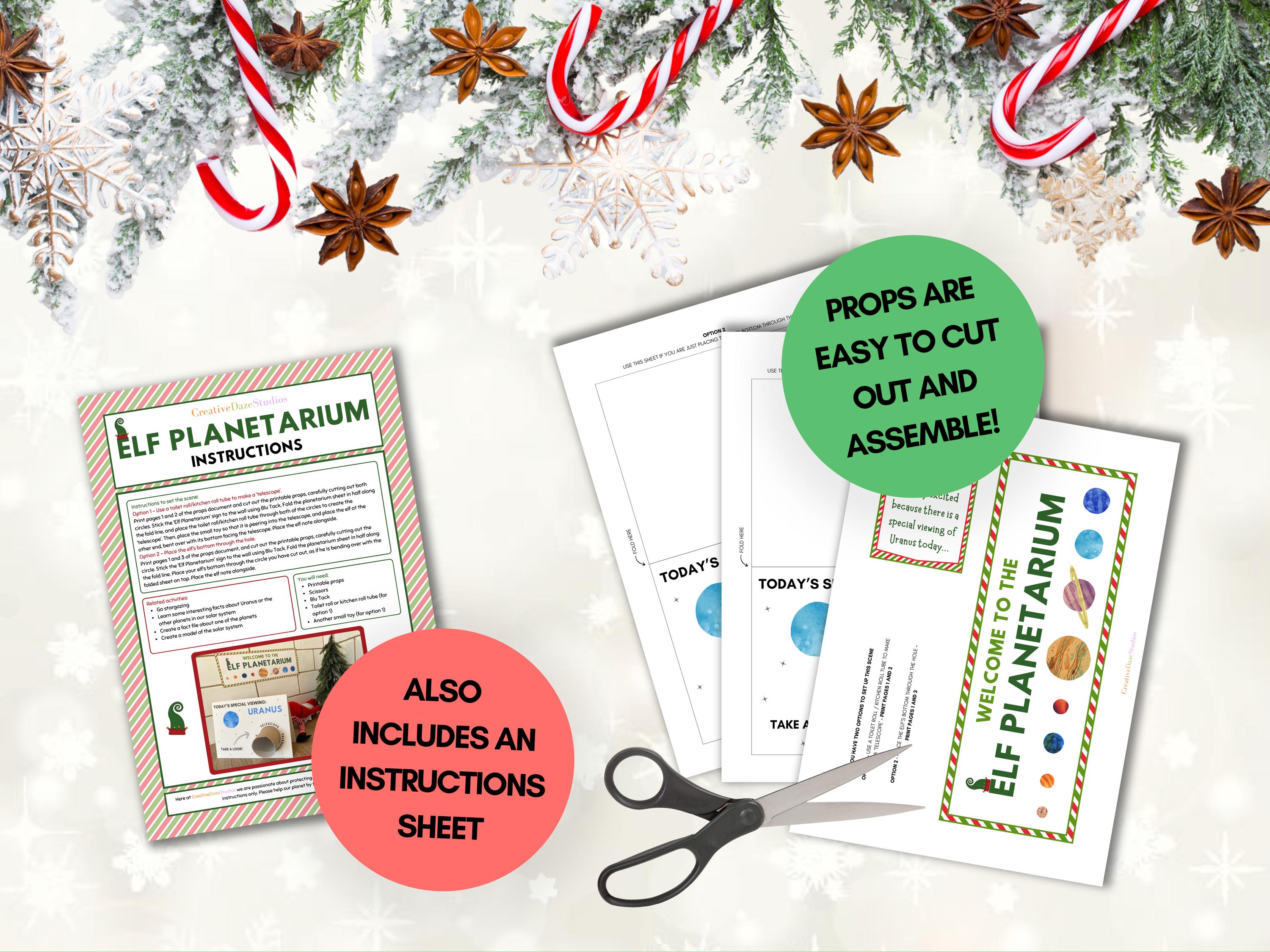 Printable Elf Planetarium Props, Elf Uranus Props, Elf Science Props ...