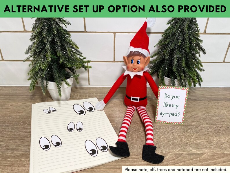 Printable Elf Eye-pad Props, Christmas Elf iPad Scene, Funny Elf Ideas ...