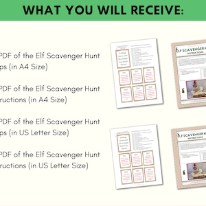 Printable Christmas Elf Scavenger Hunt for Kids, Elf Treasure Hunt ...