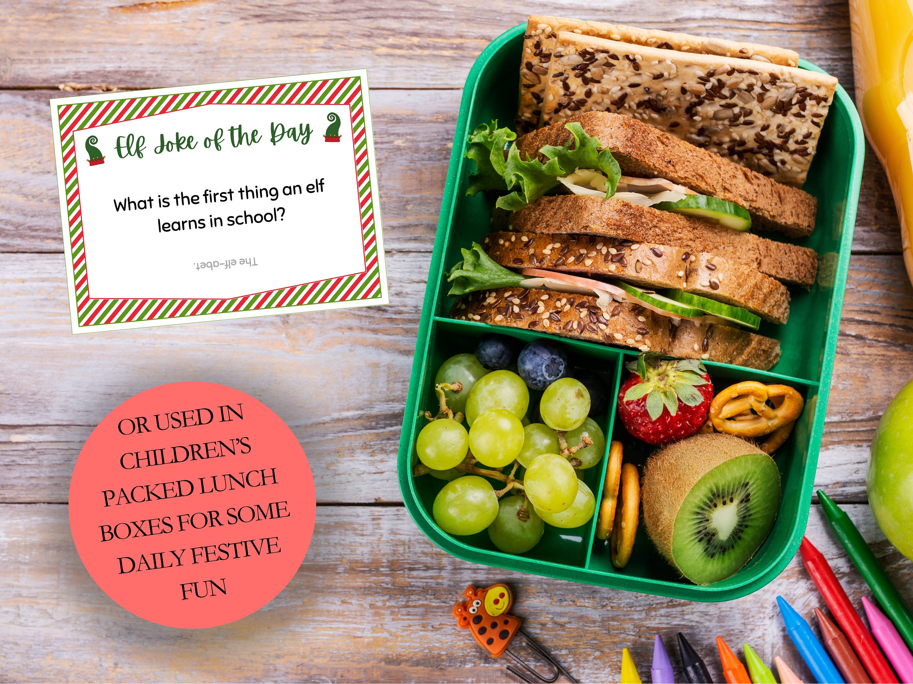 40 Christmas Elf Joke Cards Printable, Christmas Lunch Box Jokes ...