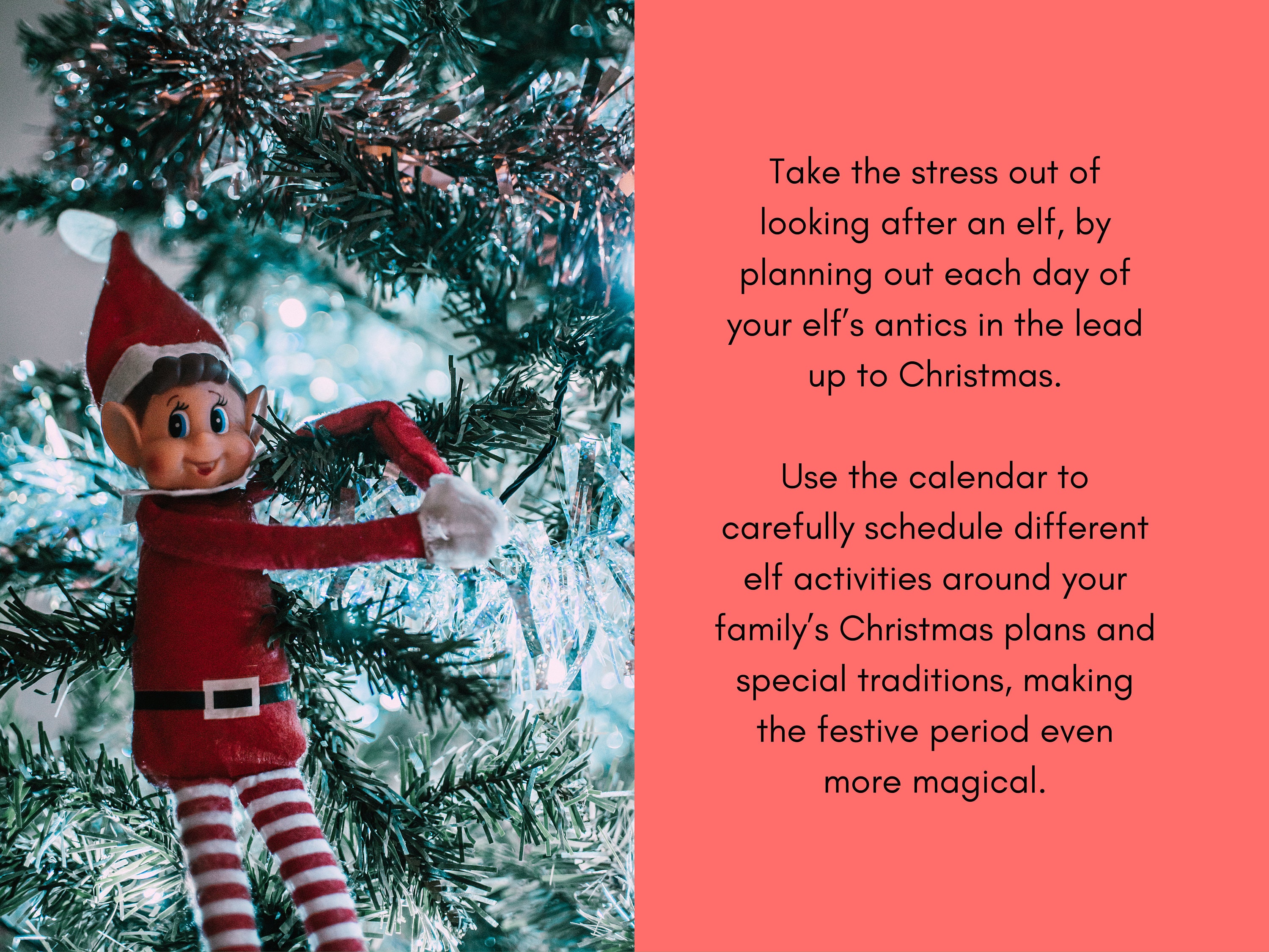 Printable Elf Planning Calendar, Printable Elf Calendar PDF, December ...