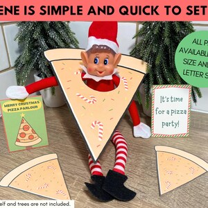 Printable Elf Pizza Party Props, Elf Pizza Night Scene, Christmas Elf ...