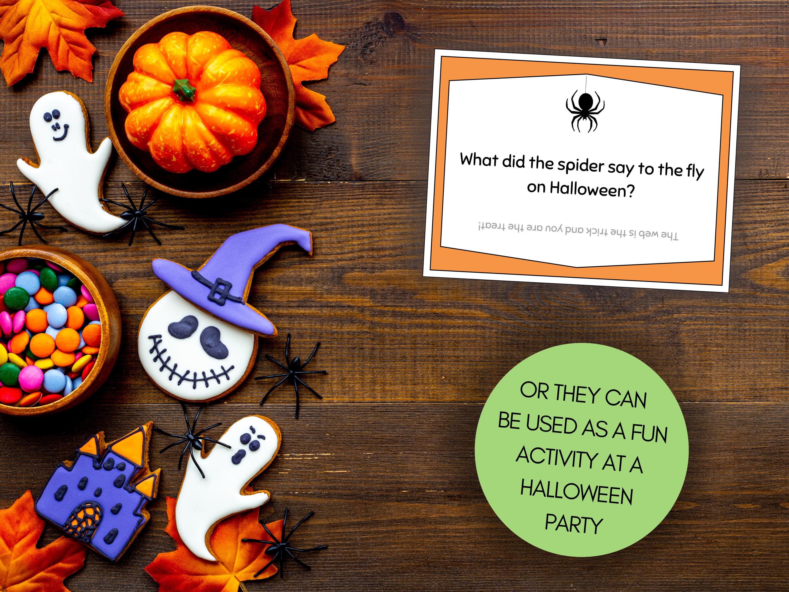 40 Halloween Joke Cards Printable, Funny Halloween Lunch Box Jokes ...