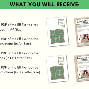 Printable Elf Tic-tac-toe Props, Christmas Elf Board Games Scene, Easy ...