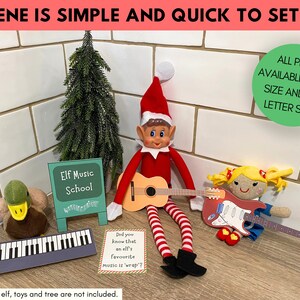 Printable Elf Music School Props, Elf Guitar and Keyboard, Christmas ...