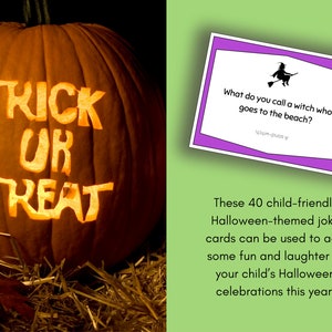 40 Halloween Joke Cards Printable, Funny Halloween Lunch Box Jokes ...
