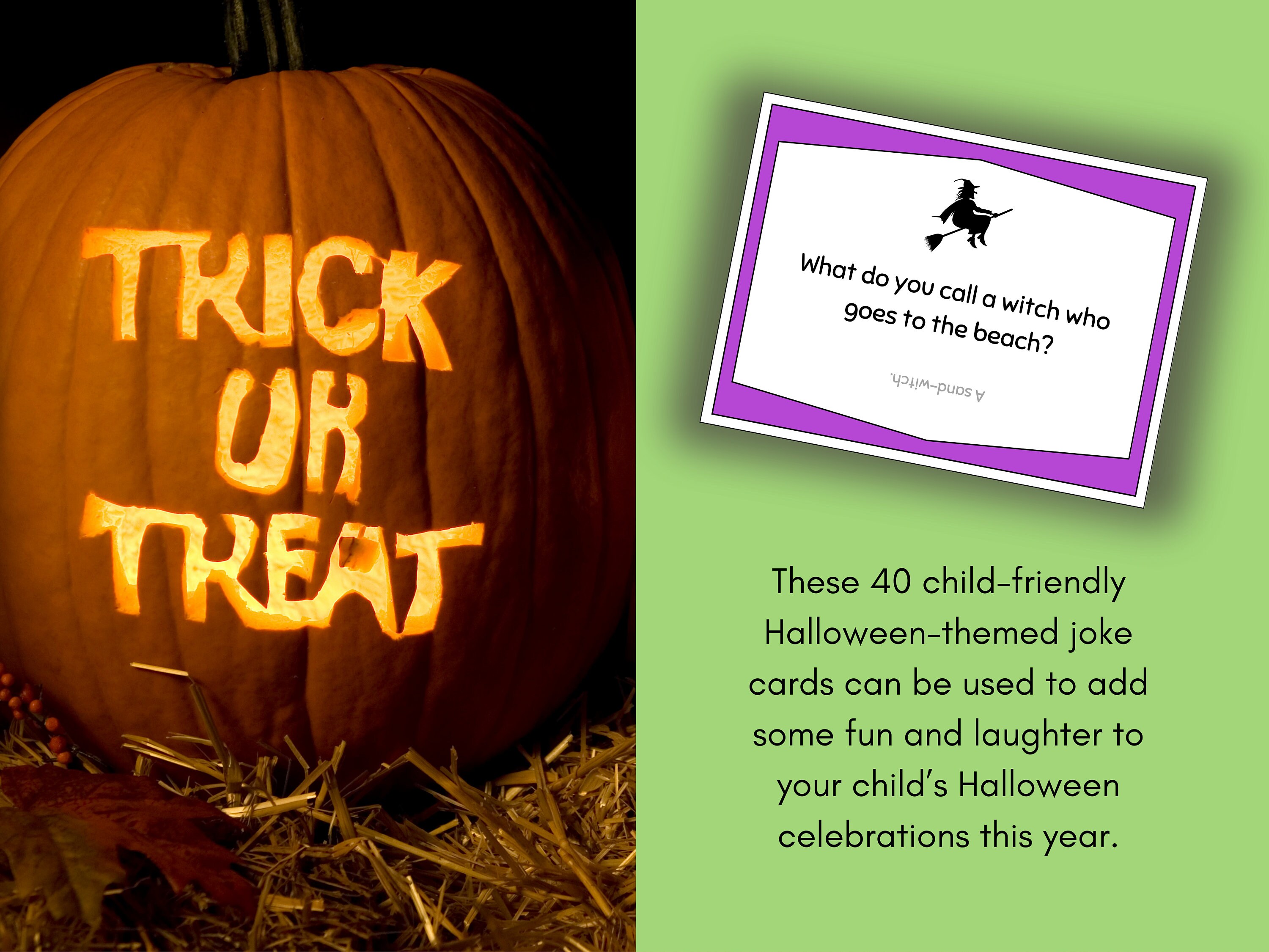 40 Halloween Joke Cards Printable, Funny Halloween Lunch Box Jokes ...