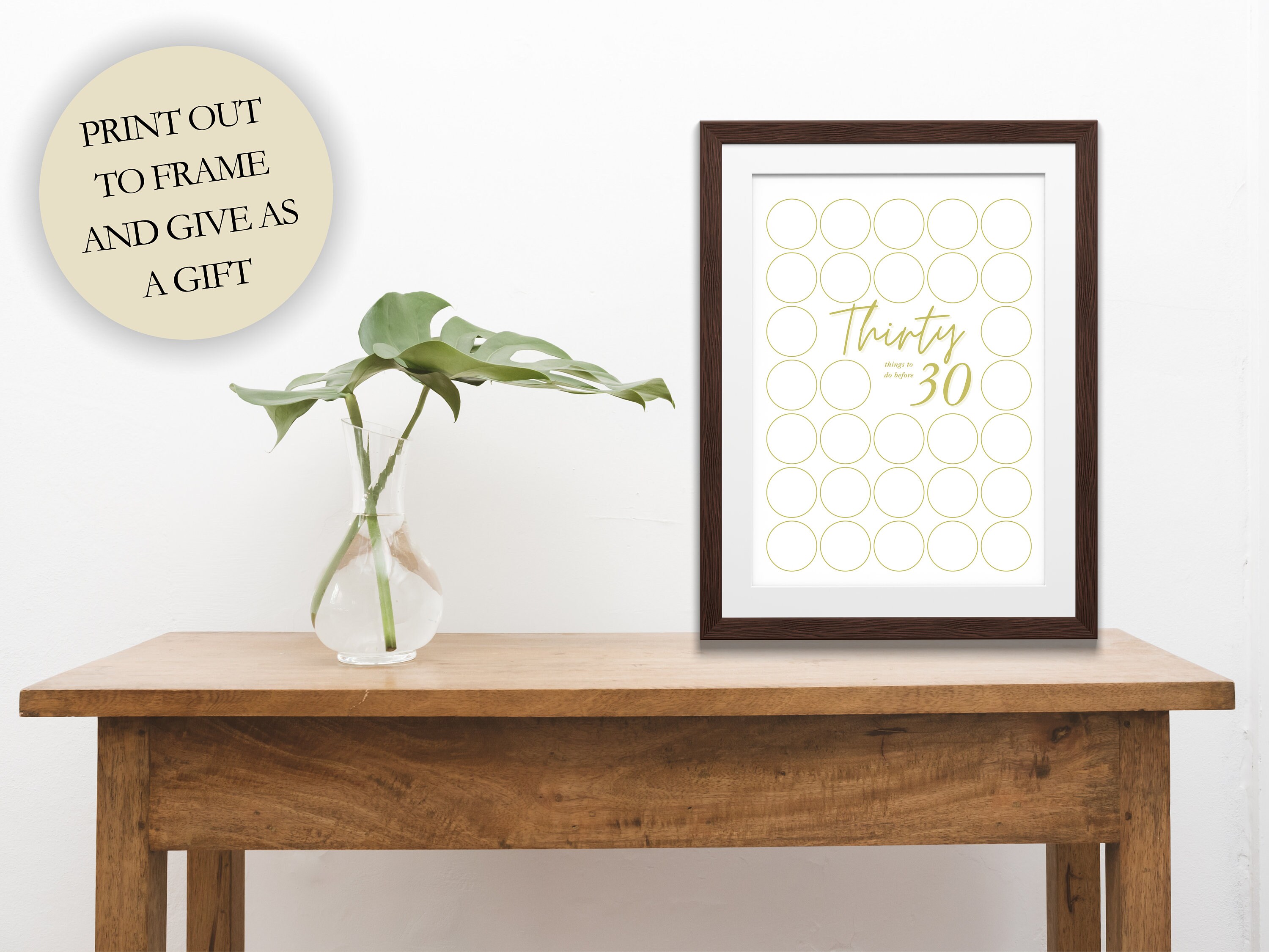 Thirty Before 30 Bucket List Printable PDF 30 Before 30 - Etsy