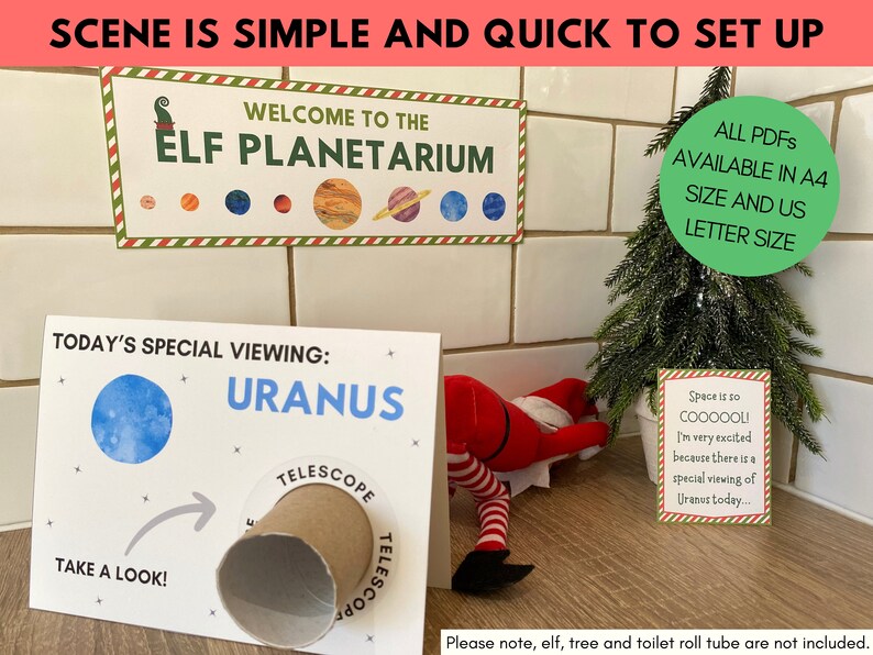 Printable Elf Planetarium Props, Elf Uranus Props, Elf Science Props ...