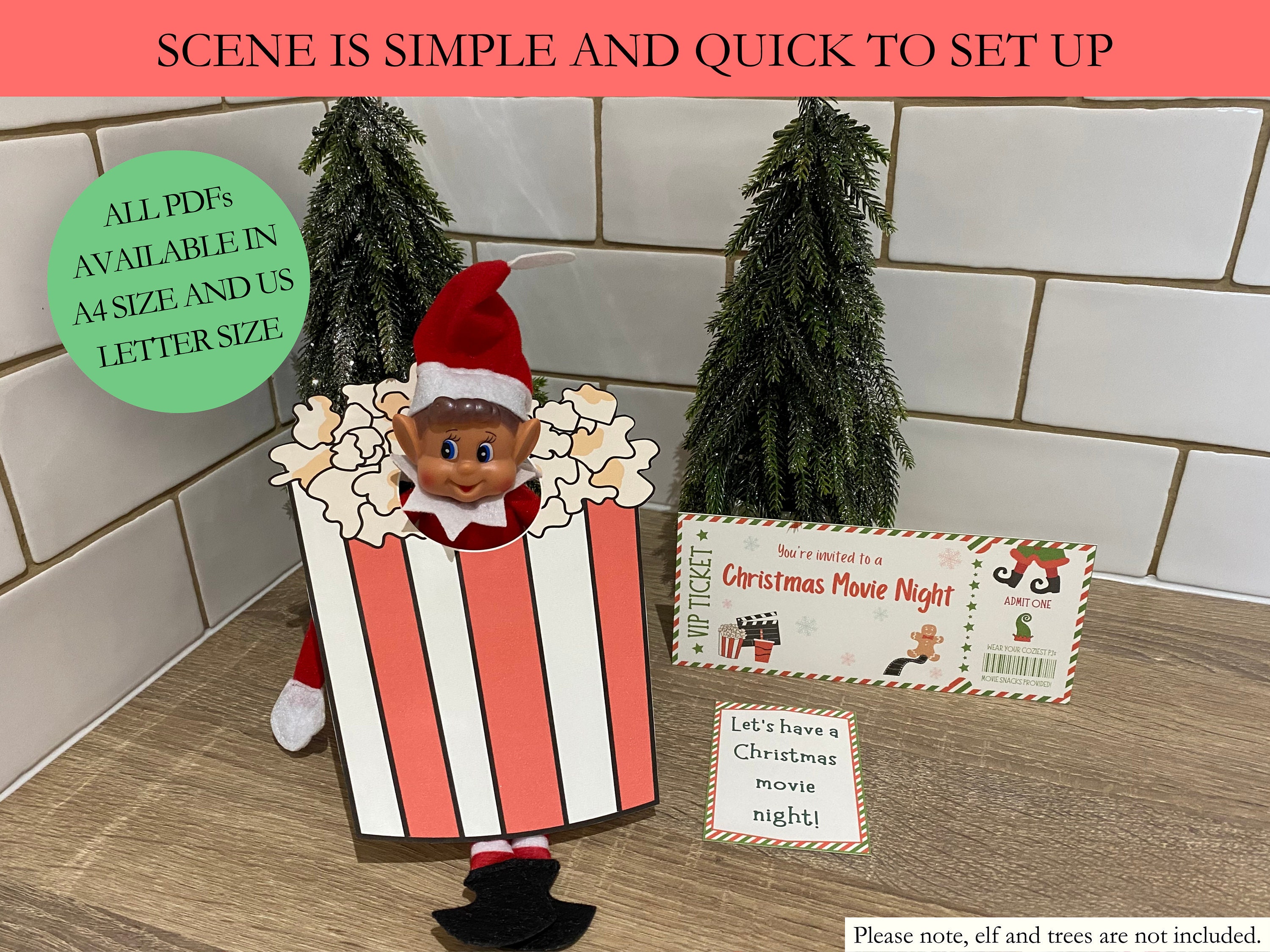 Printable Elf Movie Night Props Elf Film Night Scene - Etsy