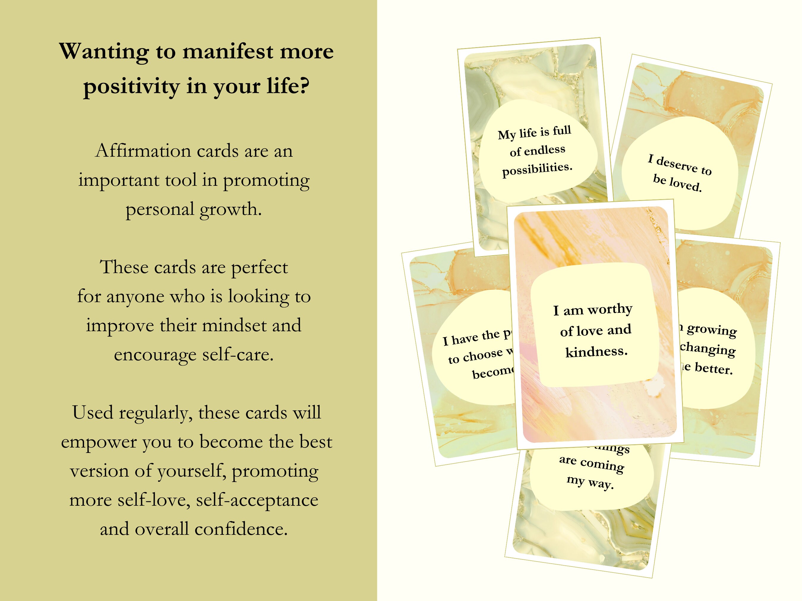 Positive Affirmation Cards Printable Daily Mindfulness Cards - Etsy UK