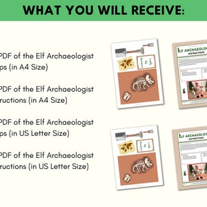 Printable Elf Archaeologist Props, Elf Dinosaur Excavation Props, Elf ...