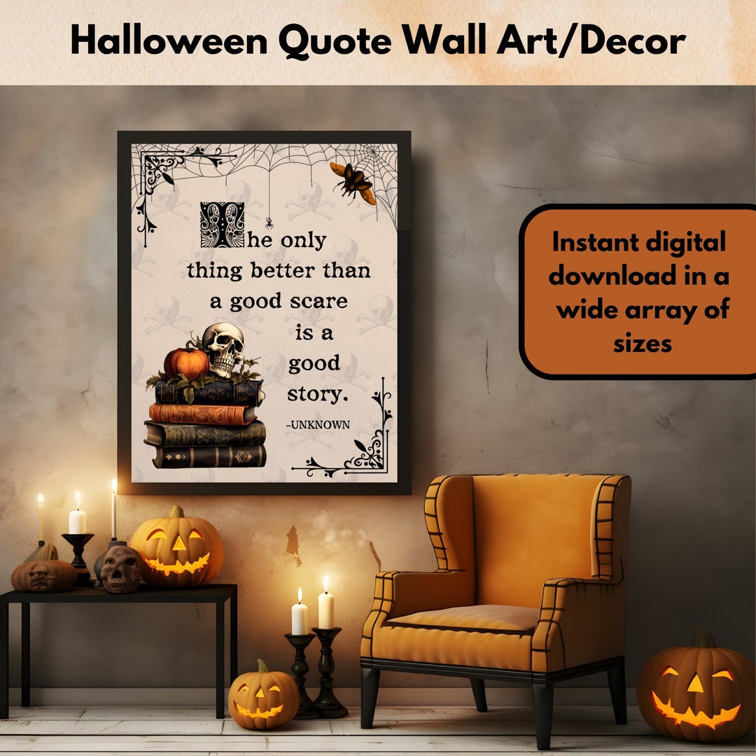 Halloween Quote Art, Dark Academia Poster, Macabre Art, Creepy Skull ...