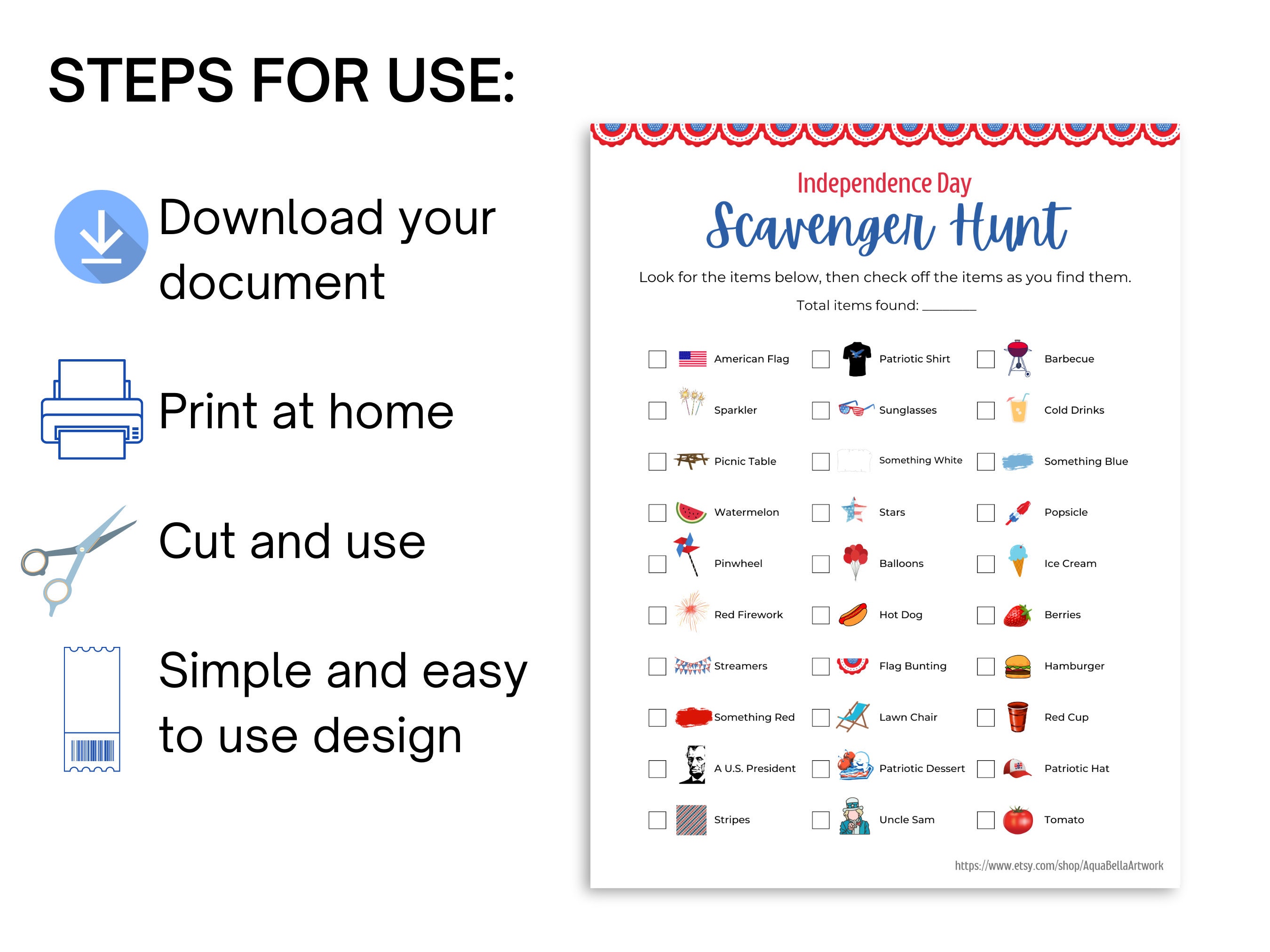 8 Kids Games Bundle for Independence Day Printable Games, Patriotic ...