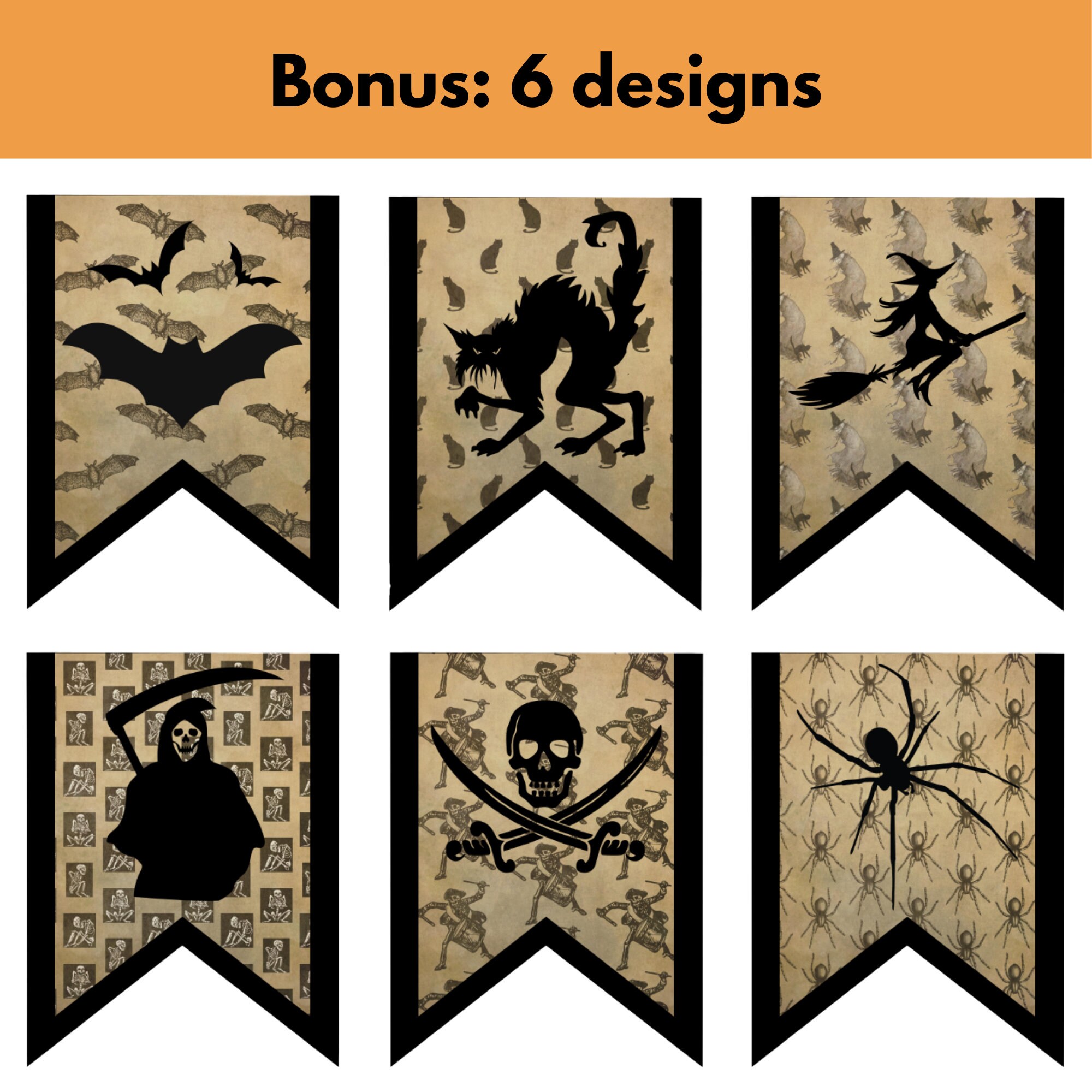 Halloween Printable Bunting Banner | Happy Halloween | Banner Bunting ...