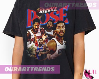 Vintage Derrick Rose Tshirt Basketball Player MVP Merchandise Bootleg ...