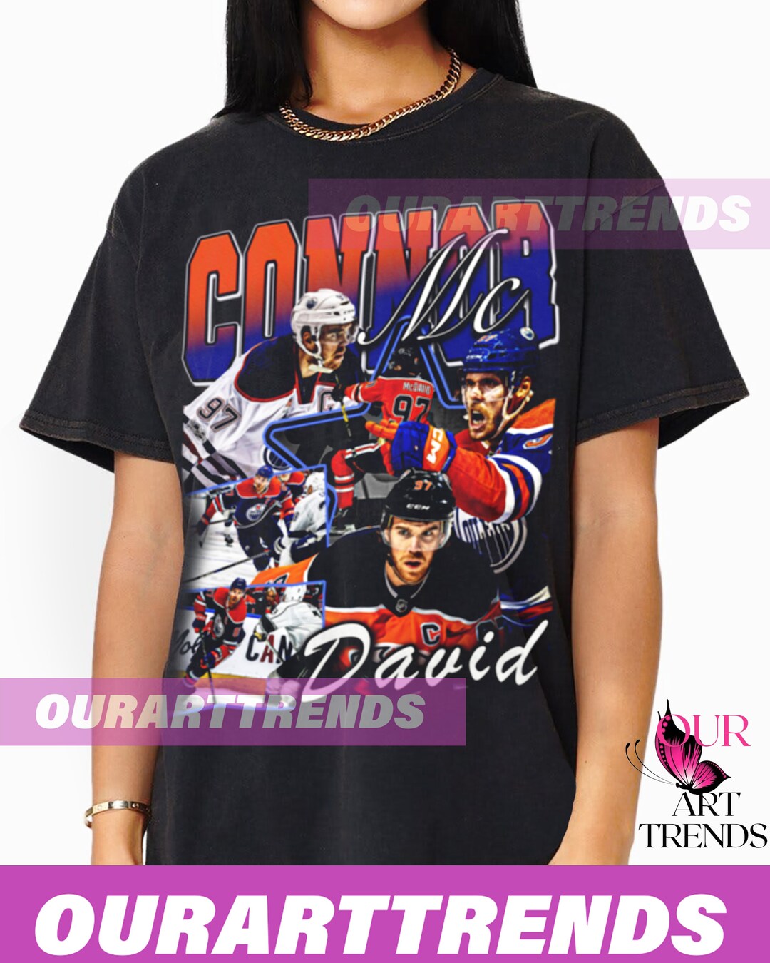 Retro Connor Mcdavid Shirt Ice Hockey American Professional Hockey ...
