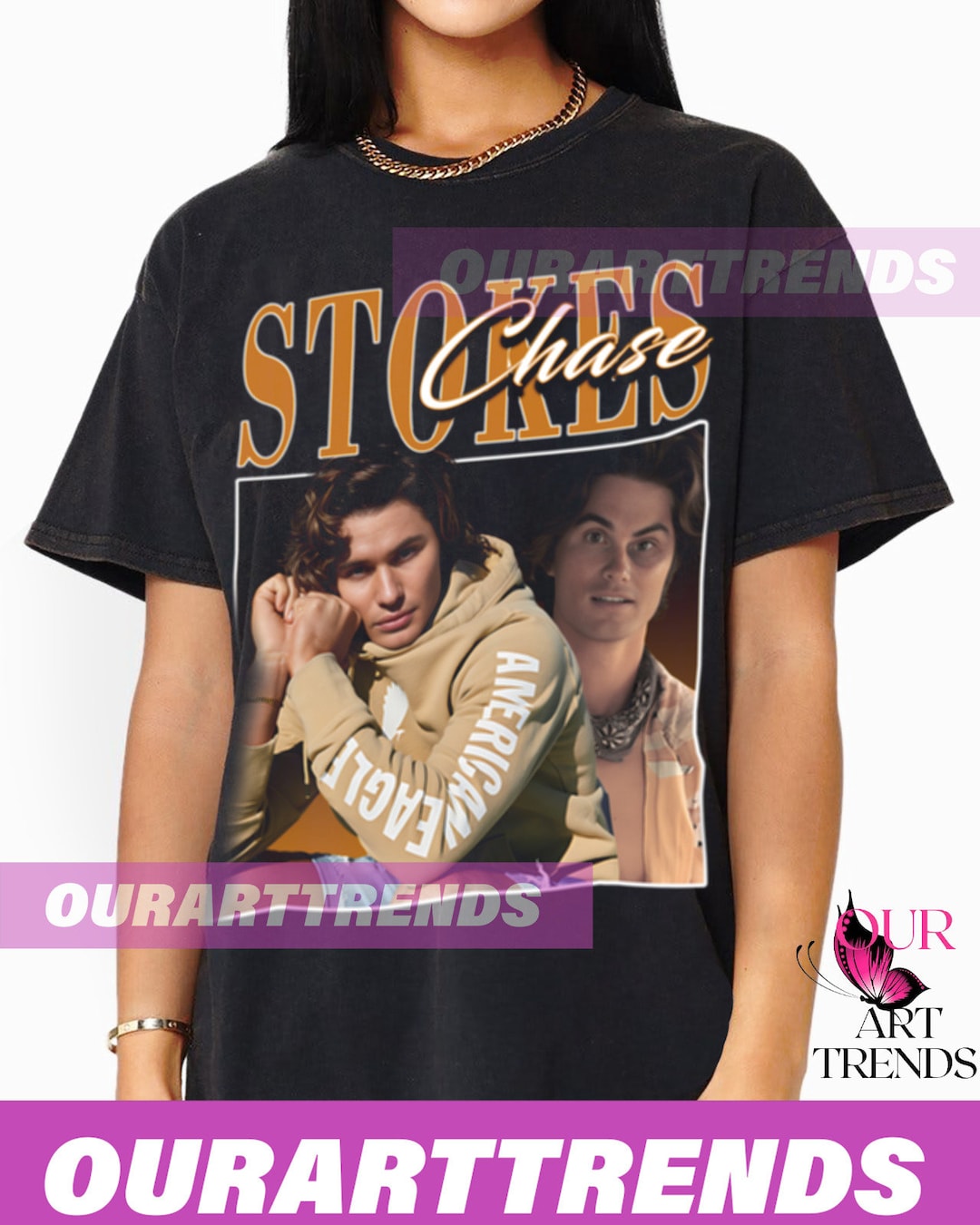 Chase Stokes Vintage Actor Movie Drama Television Series Fans Gift T ...