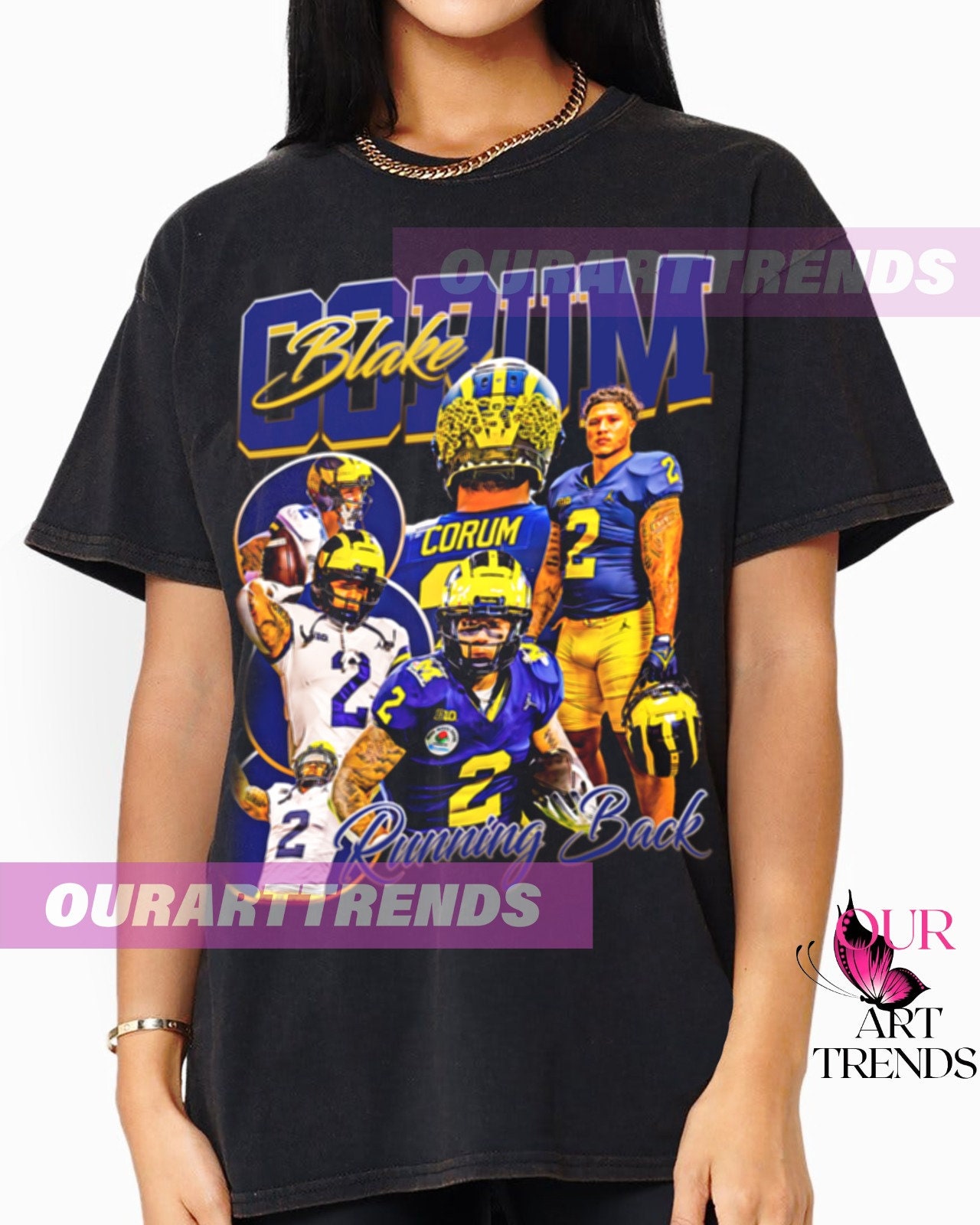 Blake Corum Vintage 90s Homage Retro Classic Graphic Tee Bootleg Best ...
