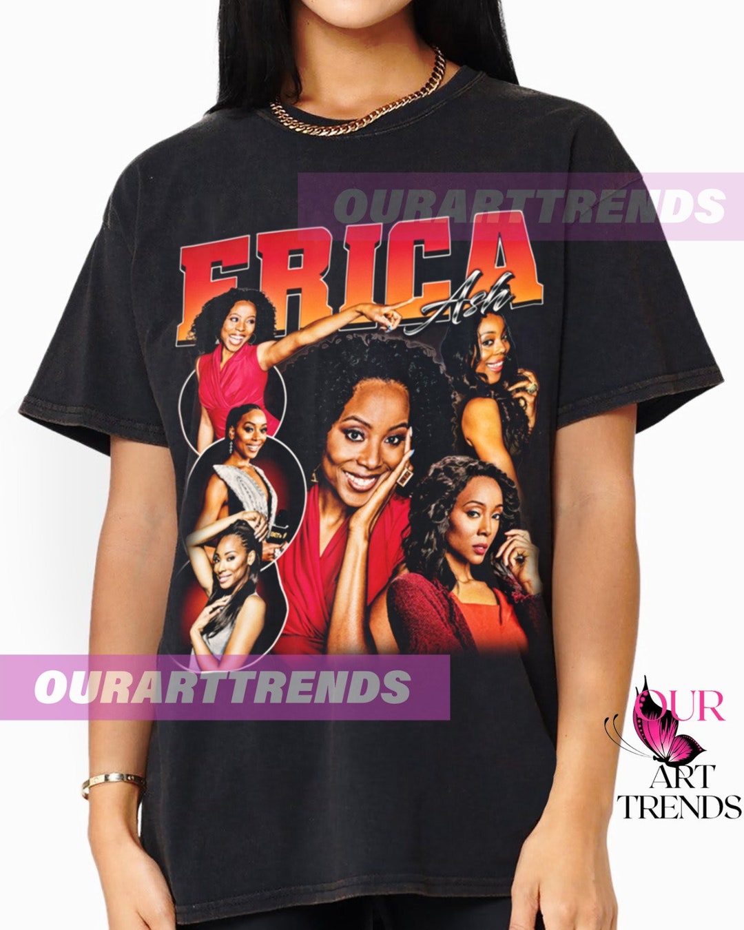 Erica Ash Actor Movie Drama Television Series Fans Gift T-shirt Retro ...