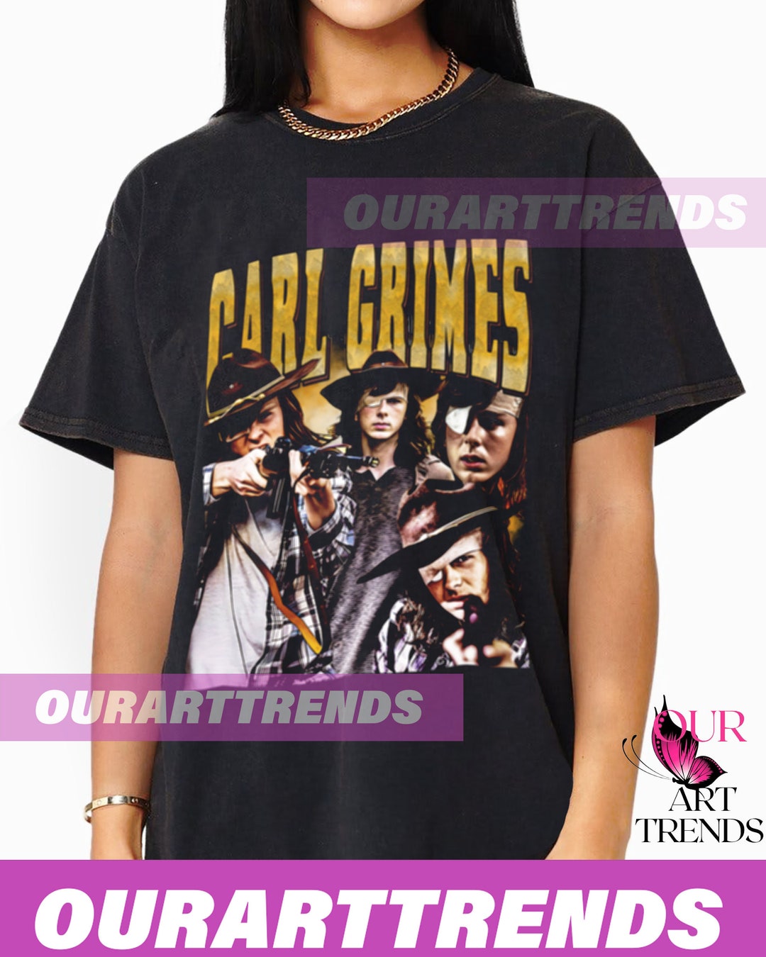 Carl Grimes Actor Movie Drama Television Series Fans Gift T-shirt Retro ...