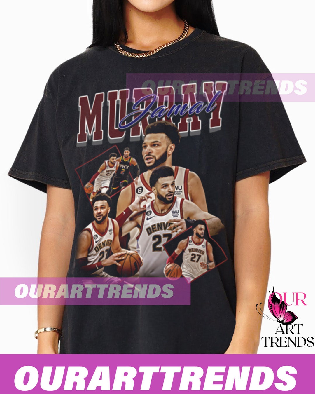 Jamal Murray T-shirt Basketball Player MVP Slam Dunk Merchandise ...