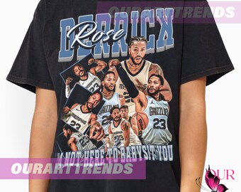 Vintage Derrick Rose Tshirt Basketball Player MVP Merchandise Bootleg ...