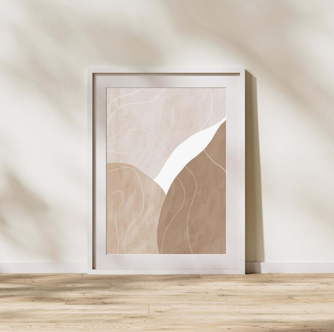 Neutral Wall Art, Minimal Gallery Wall, Neutral Abstract Print, Minimal ...