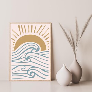 Boho Surf Gallery Wall Art, Set of 5 Prints, Surf Nursery Decor,boho ...