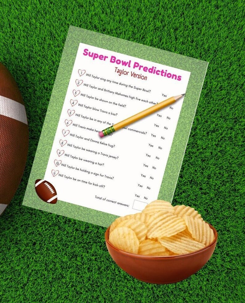 Super Bowl Taylor Game, Taylor's Version, Printable Taylor Party Game ...