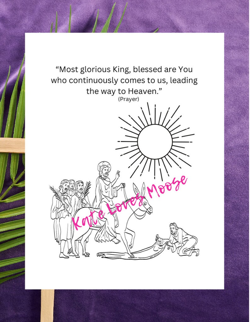 Lent Printable for Kids, Set of 5 Coloring Pages With Quoted Scripture ...